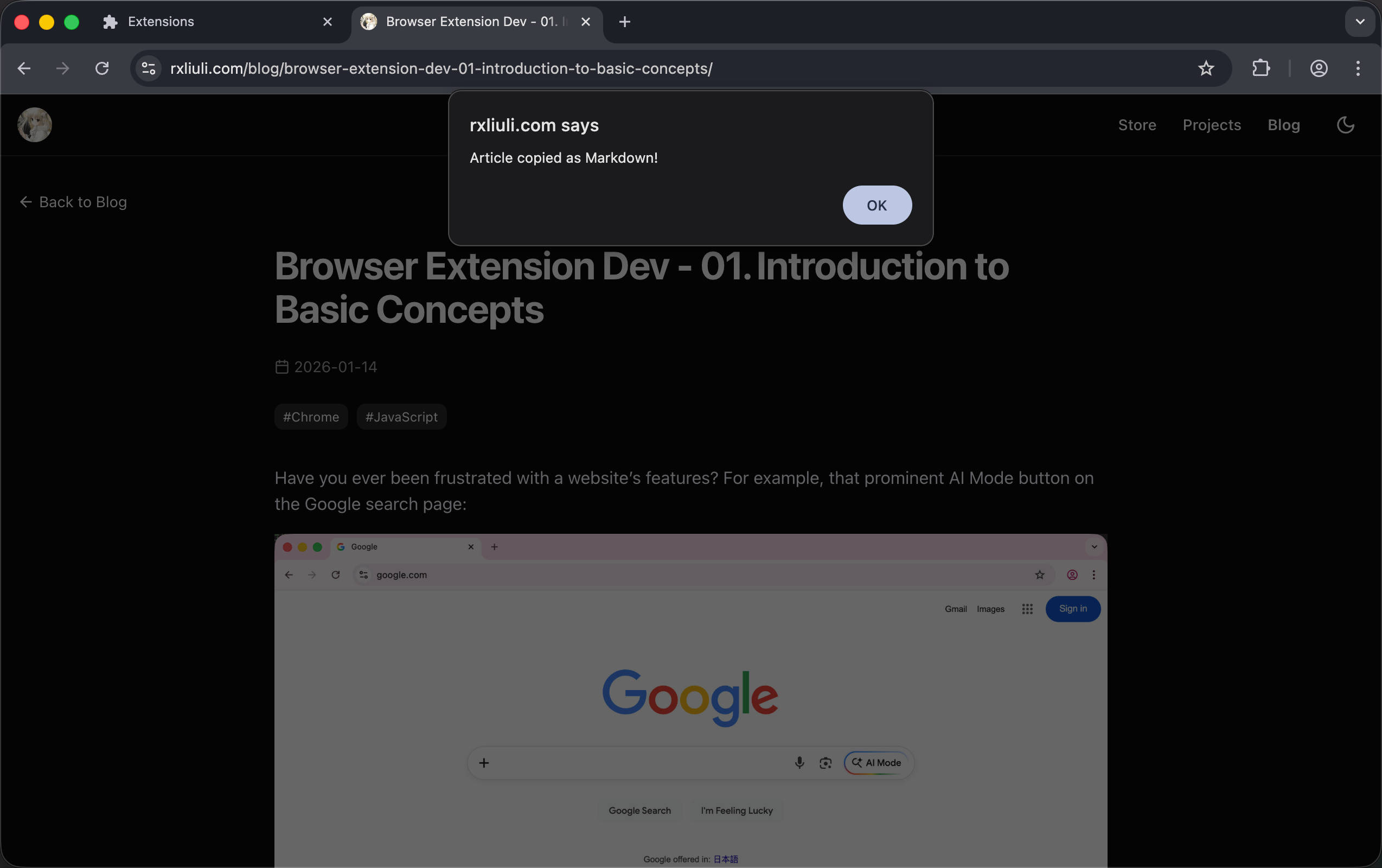 Browser Extension Dev - 06. 按需注入脚本 - rxliuli blog